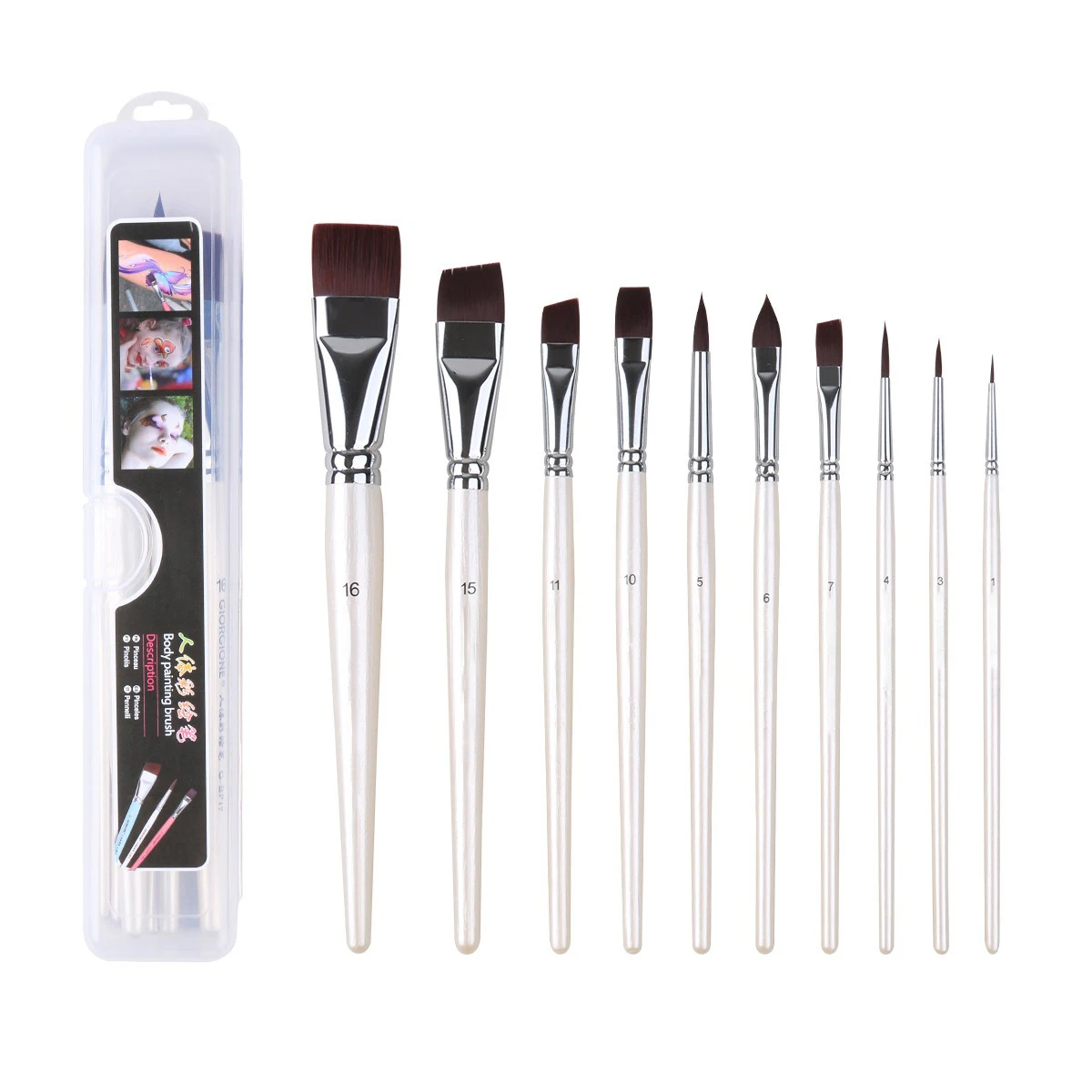 17-pcs-human-body-painting-brushes-face-painting-brushes-embossed ...