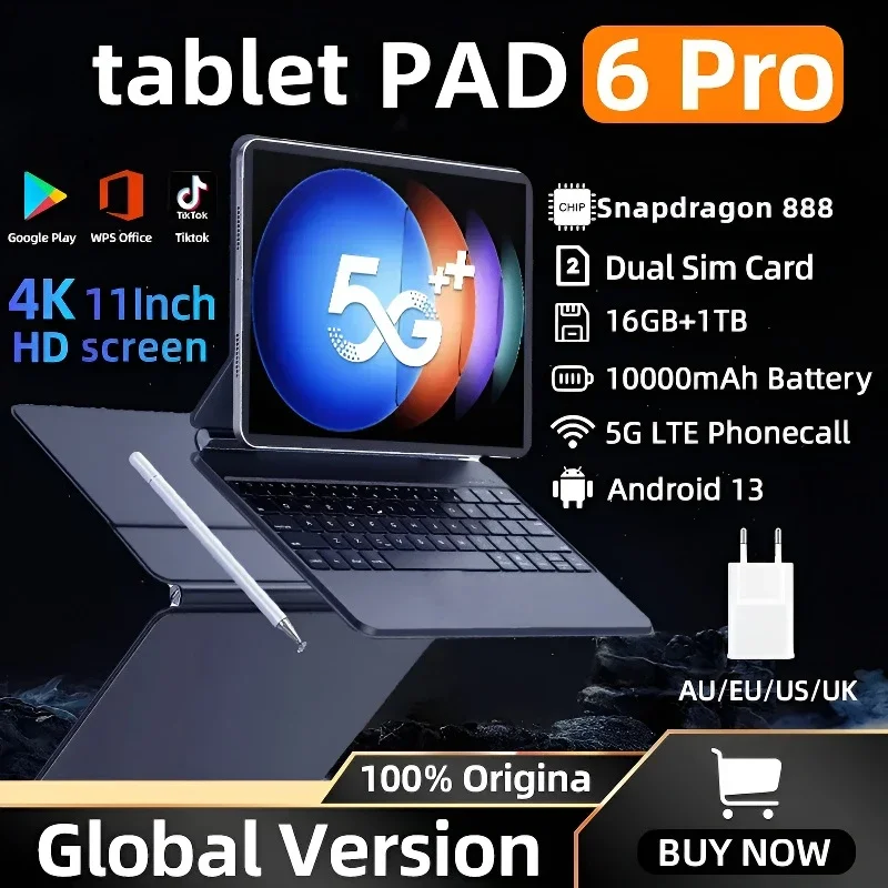 2024-orijinal-k-resel-s-r-m-Tablet-PC-Pad-6-Pro-Snapdragon-888-Android ...