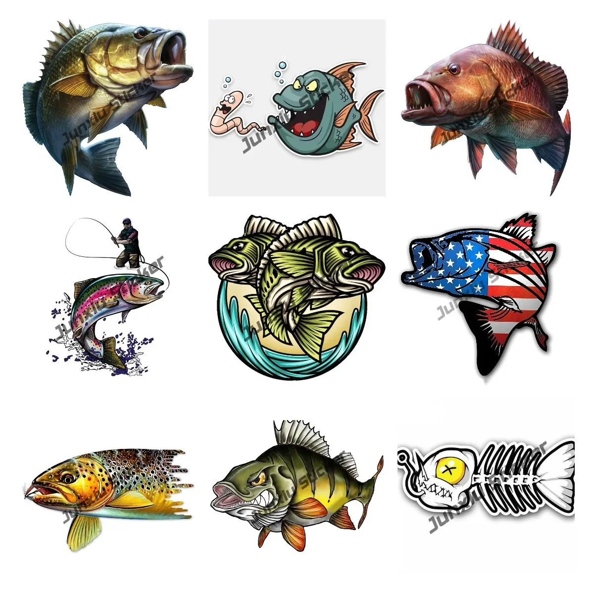 Fish-Skeleton-Decals-Perch-Largemouth-Bass-Vinyl-Sticker-for-Car-SUV ...