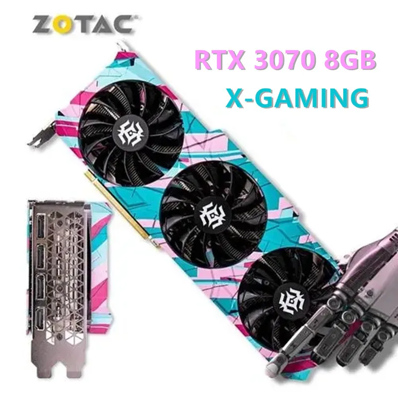 Zotac rtx 3070 8gb placas de vídeo gpu placa gráfica rtx 3070 8g X-GAMING
