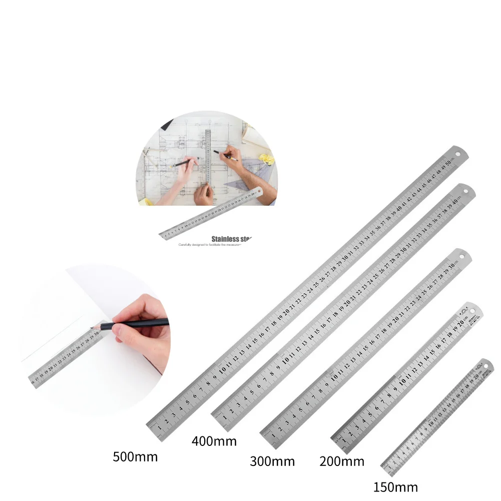 Stainless-Steel-Double-Side-Straight-Ruler-Centimeter-Inches-Scale ...