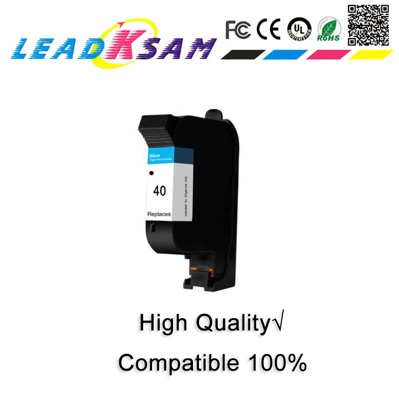 Black 51640A Ink Cartridges Compatible For HP40 40 Designjet 488CA 650c ...