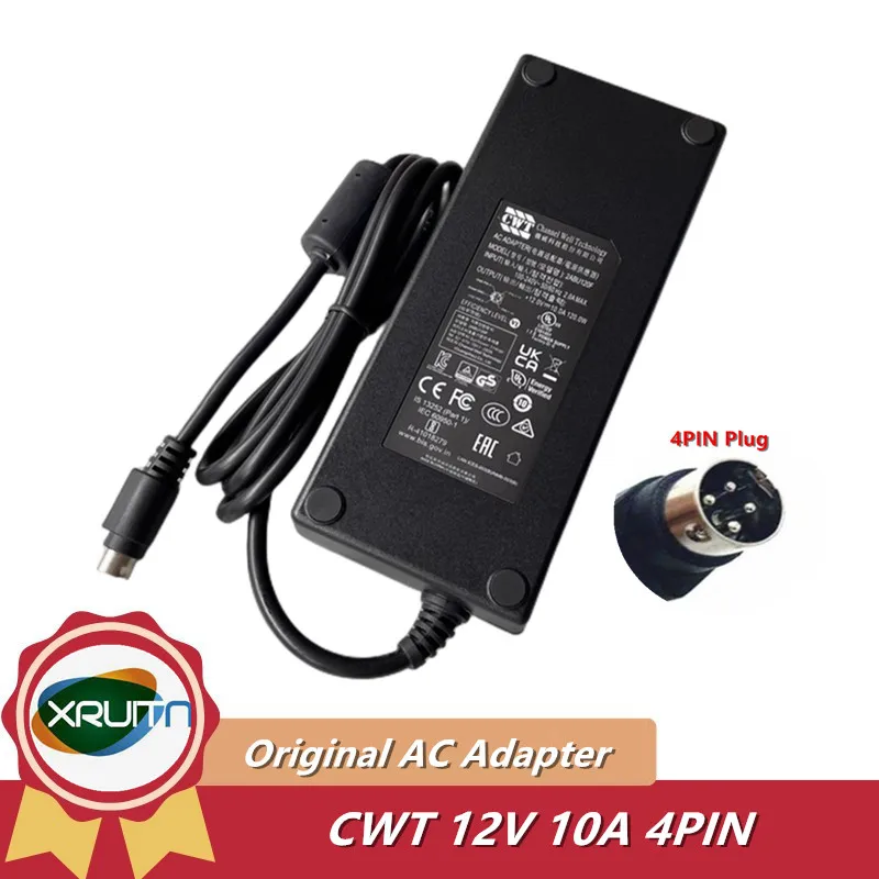 Genuine CWT 12V 10A 8.33A 120W 4PIN AC Adapter Charger for PGB EA11011D ...