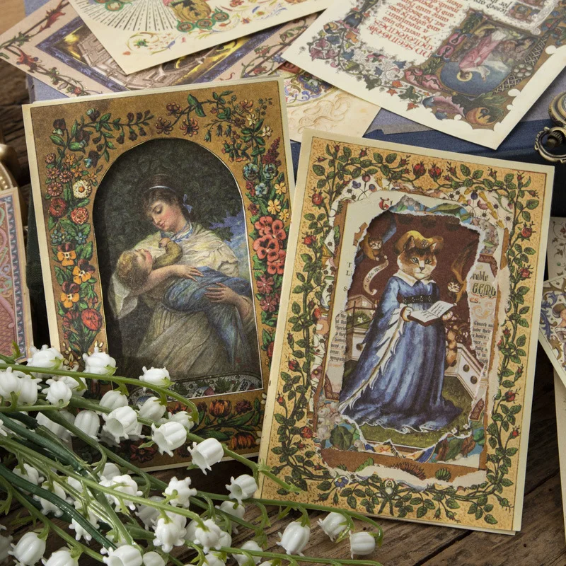 50Pcs Vintage Medieval Backyard Memo Song of The Century Material Paper ...