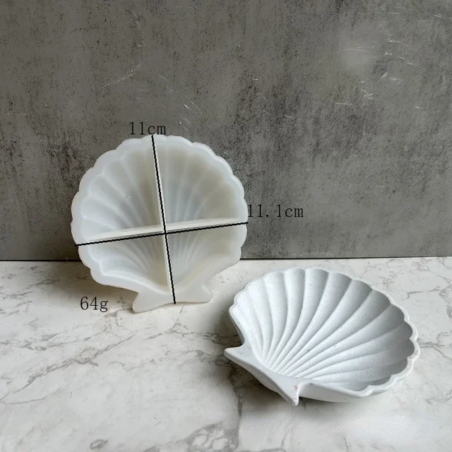 Shell Concrete Coaster Silicone Mold DIY Shape Creative Jewelry Storage ...