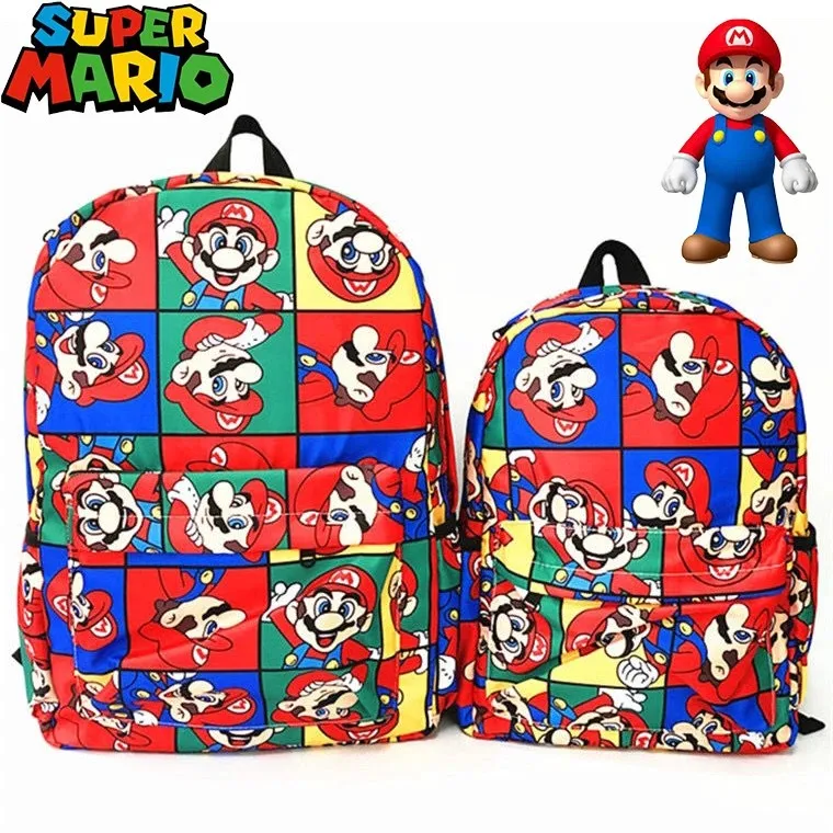 New-Super-Mario-Anime-Cartoon-School-Backpacks-Large-Capacity-Fashion ...