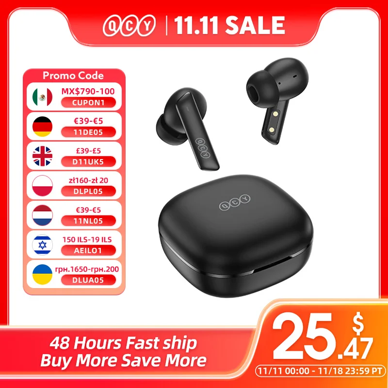 QCY-HT05-ANC-Wireless-Earphone-40dB-Noise-Cancelling-Bluetooth-5-2 ...
