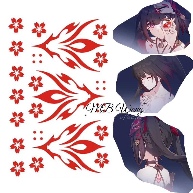 Game-Honkai-Star-Rail-Sparkle-Cosplay-Tattoo-Stickers-Waterproof ...