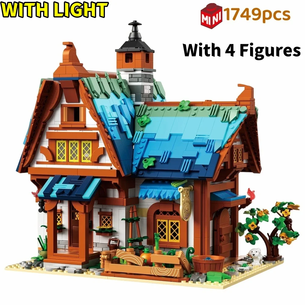 2024-Fairy-Tale-Medieval-Vintage-Manor-House-Building-Blocks-Model ...