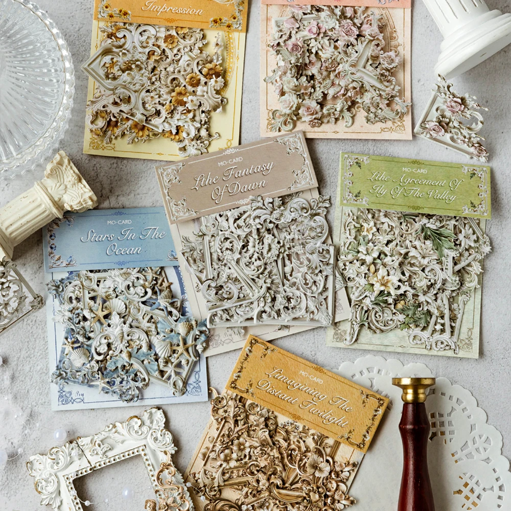 Mr-Paper-6-Styles-20PCS-Hollow-Relief-Edge-Stickers-Simulated-Three ...