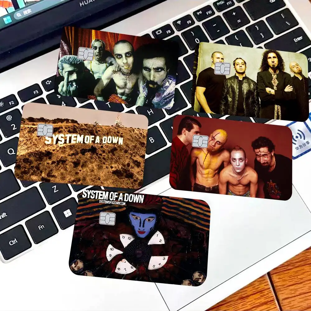 S-System Of A D-Down Band Credit Card Skin Stickers No Adhesive Residue ...
