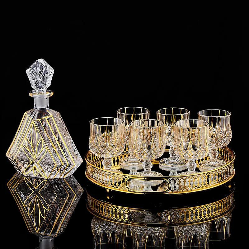 European classical crystal glass liquor bottle foreign wine glass ...