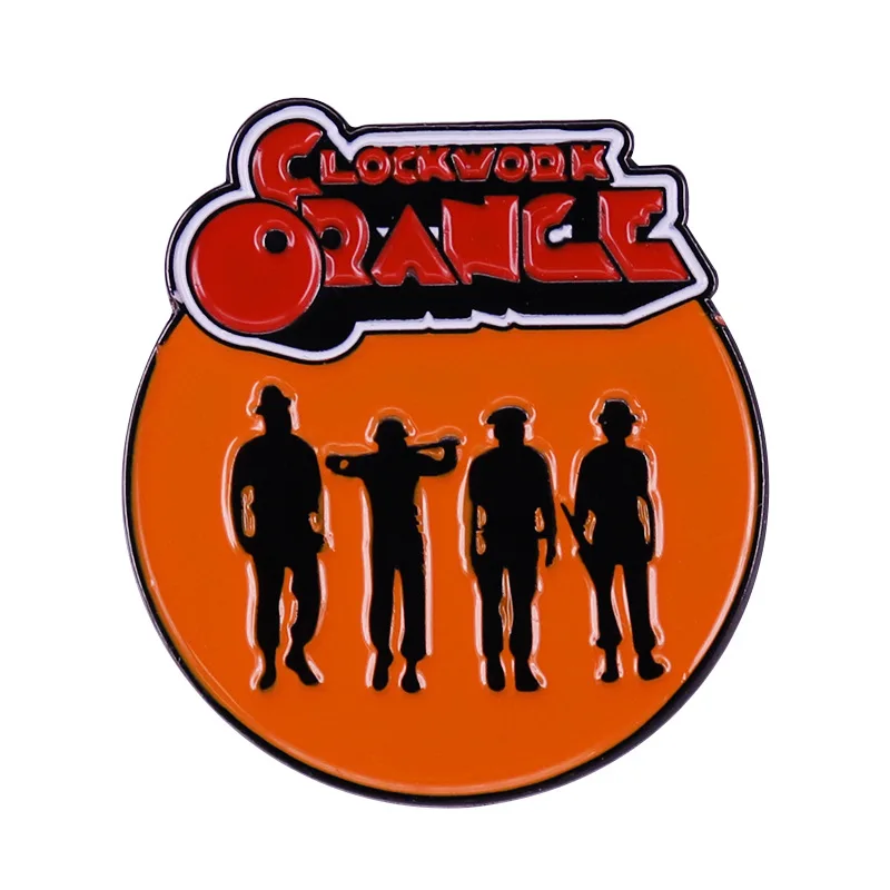 Clockwork Orange Metal Backpack Lapel Pin - KawaiiMerch.com