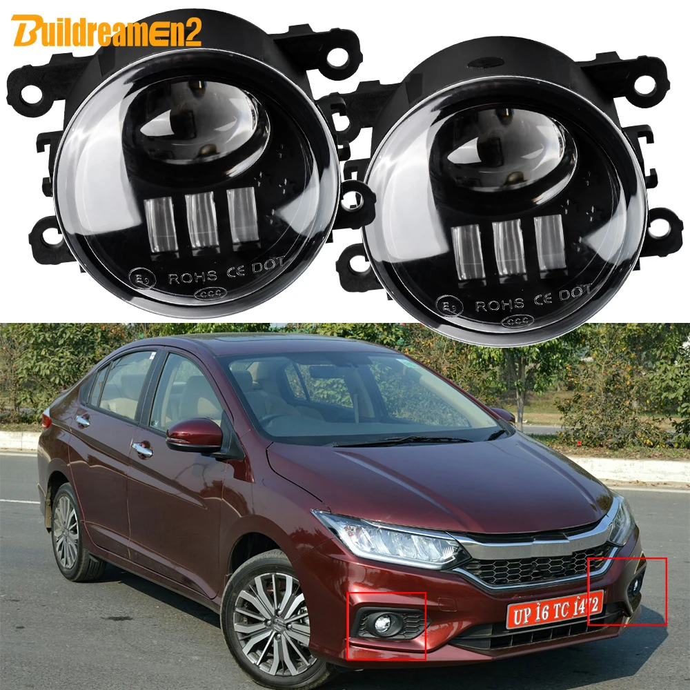 2-Pcs-90MM-Car-External-Fog-Light-Assembly-30W-LED-Lens-Fog-Lamp-DRL ...