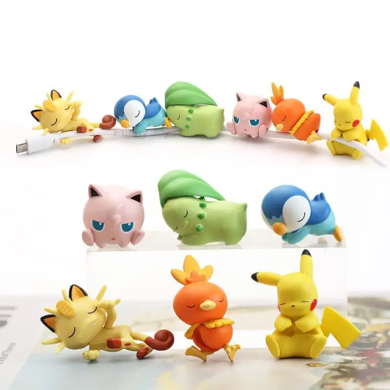 Hot Anime Pokemon Figure Usb Protective Case Cable Bite Pikachu Cup Pet ...