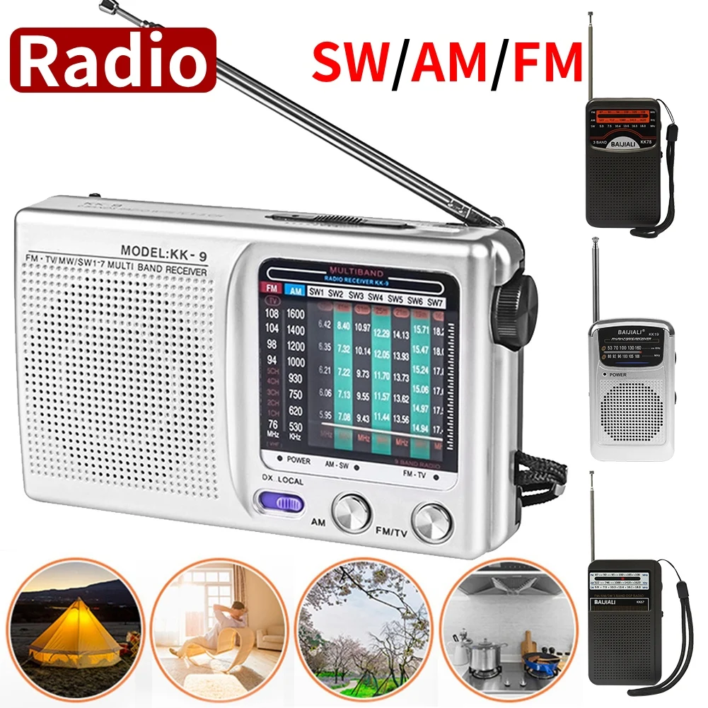 Digital-Radio-Built-in-Speaker-Portable-Mini-Radio-SW-AM-FM-Battery ...