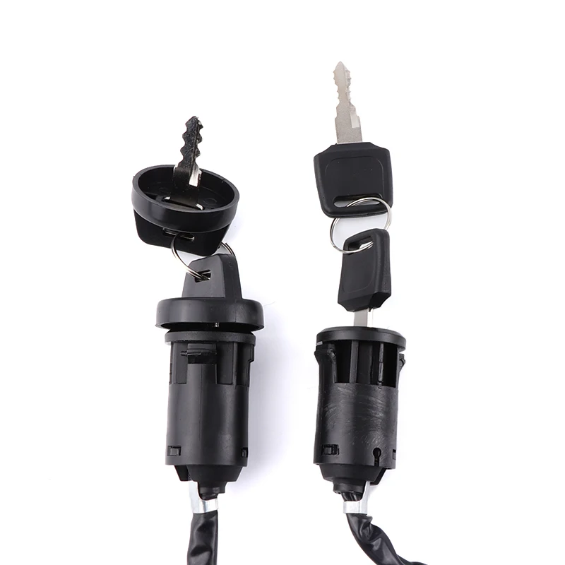 4-Wires-Universal-2-Ignition-Keys-Start-Switch-Door-Lock-Key-for-ATV-Go ...
