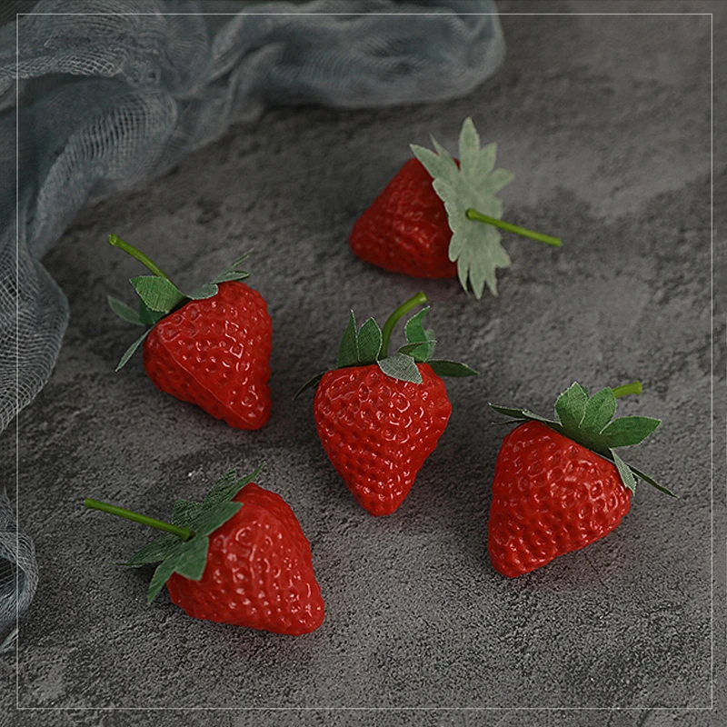Juego de fresas artificiales de fruta falsa para boda, fiesta de ...