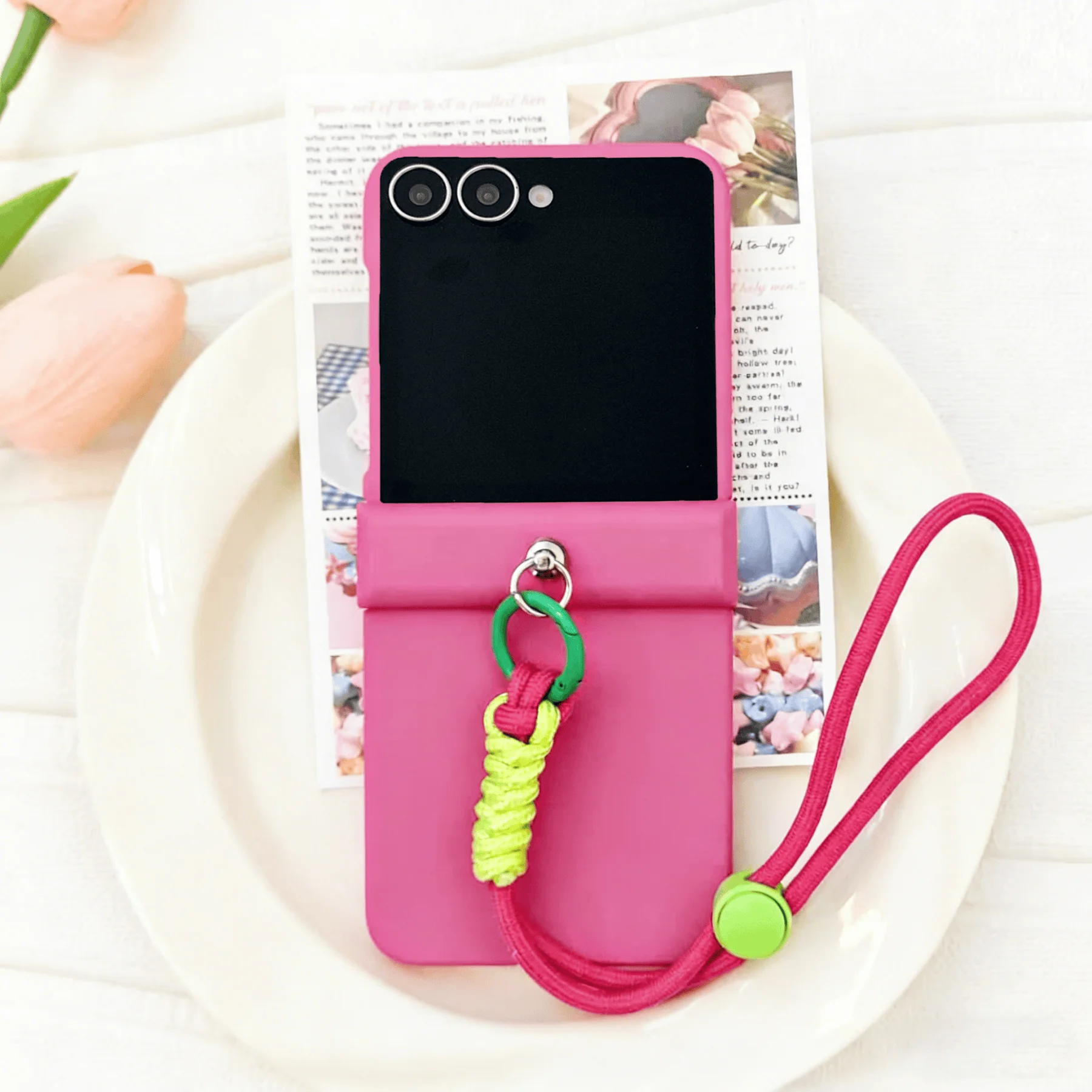 Korean Cute Candy Color Portable Rope Phone Case - Shockproof Cover for ...
