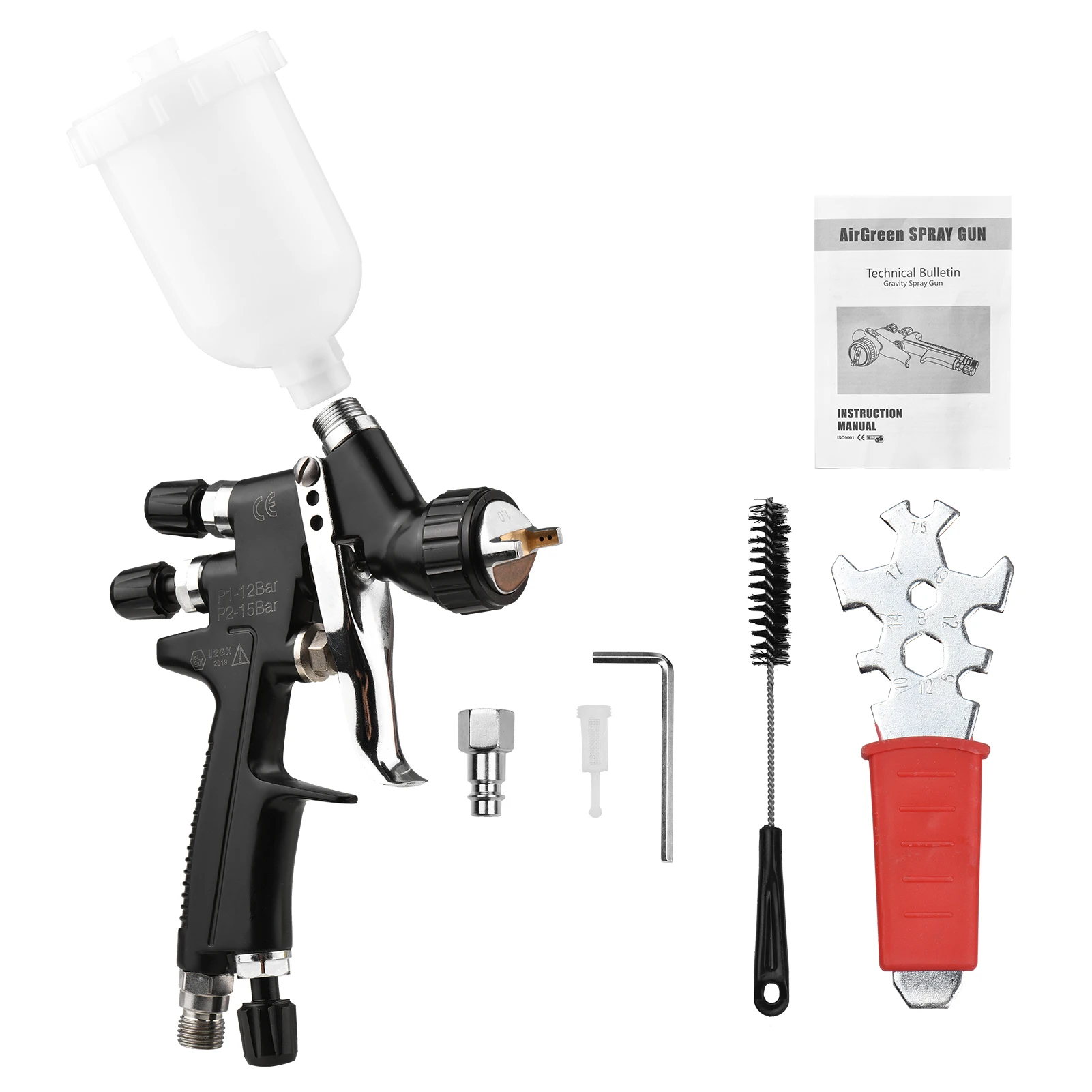 Mini-Handheld-360-degree-Paint-Spraying-Gun-HVLP-1-0mm-Air-Spray-Gun ...