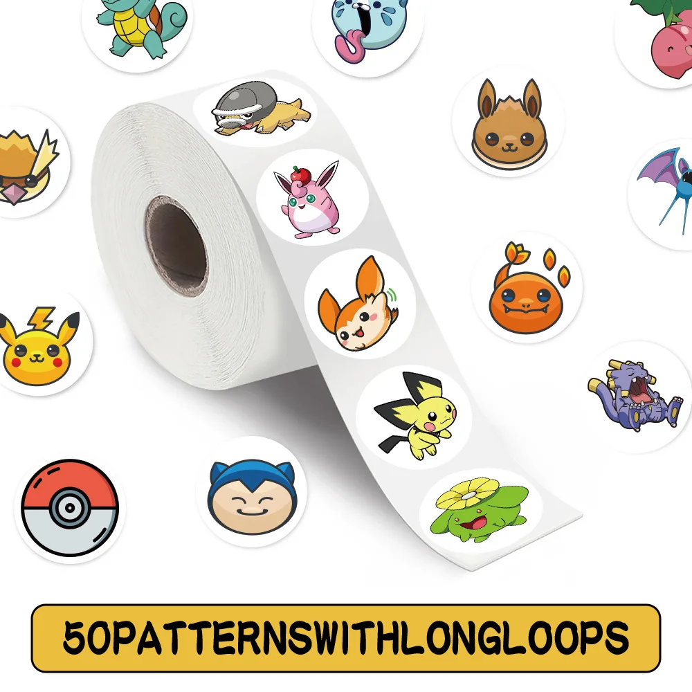New-200PCS-Roll-Pokemon-Roll-Sticker-Cartoon-Coco-Coco-Encouraging ...