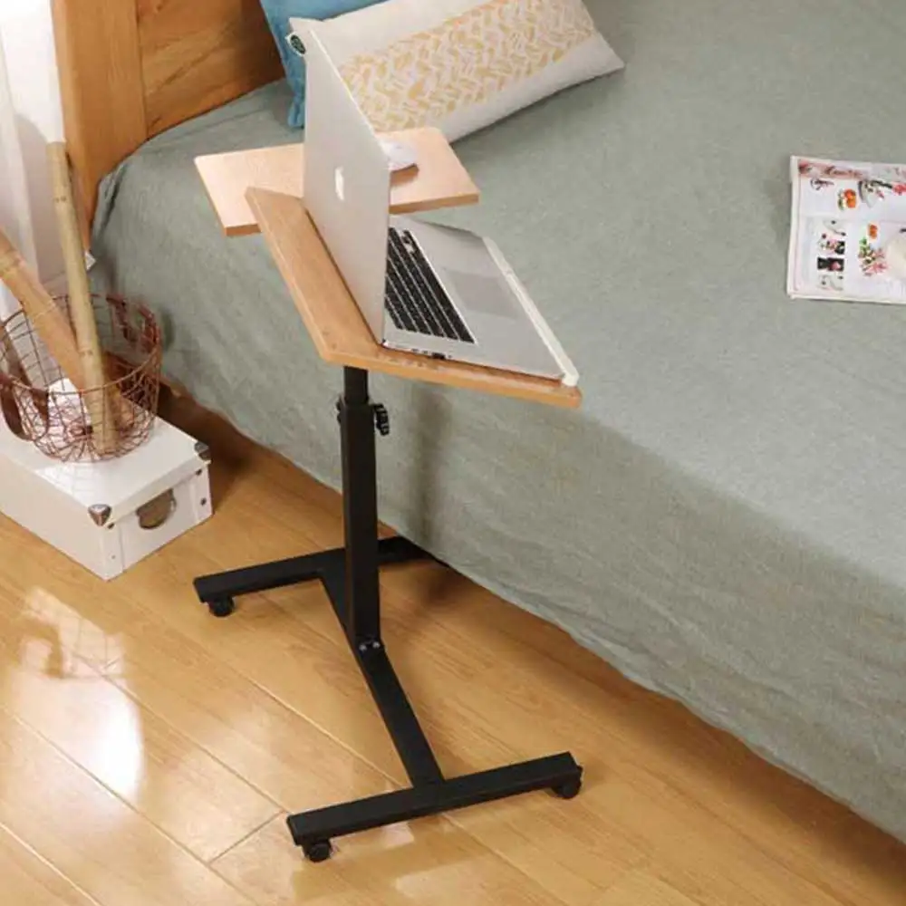Dining Room Bedroom Study Table Movable Lift Computer Desk with Wheels 360 Degree Horizontal Rotation Conference Room Table AliExpress