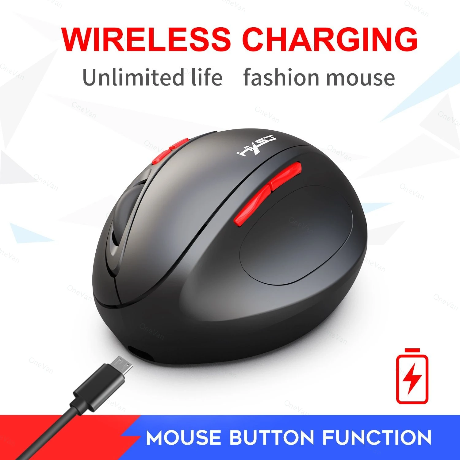 2.4g Wireless Mouse For Computer Office 7-button Ergonomic Design ...