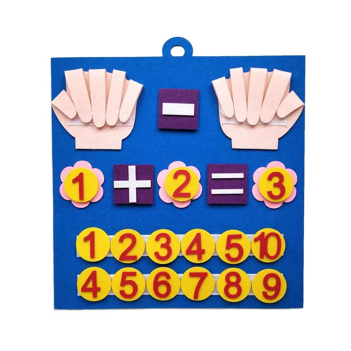 Math Toddler Montessori Mathematics Felt Finger Numbers Children ...