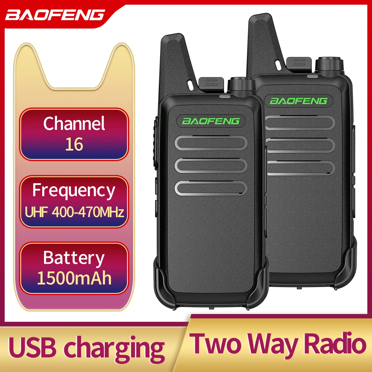 2PCS-Mini-Walkie-Talkie-Baofeng-BF-T20-PortableTwo-Way-Radio-Charging ...