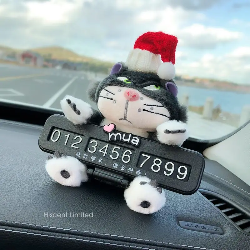 Cute-Lucifer-Cat-Plush-Doll-Car-Interior-Decoration-Temporary-Parking ...