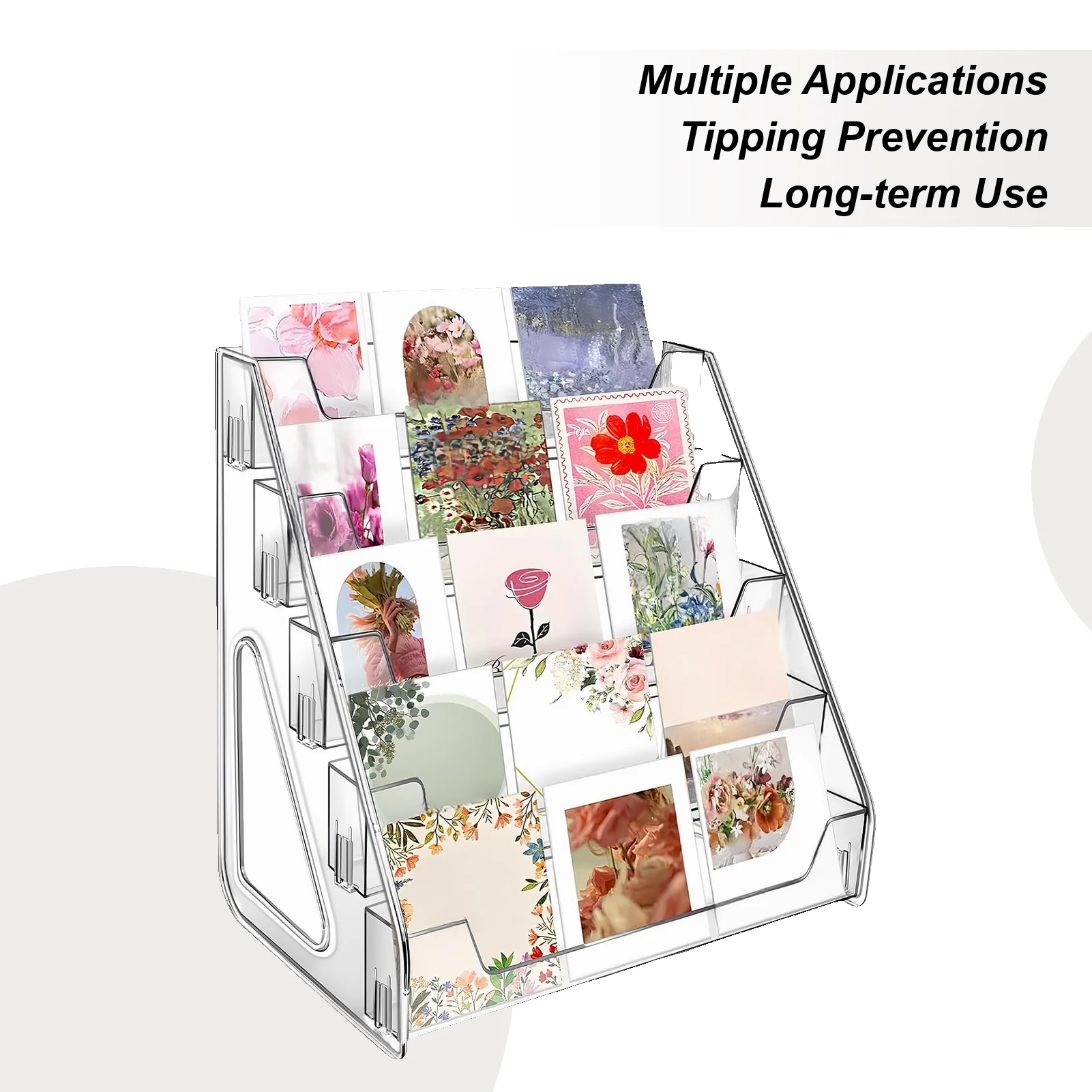 Card Display Stand 5-Tier Acrylic Organizer Clear Graded Card Shelf for ...