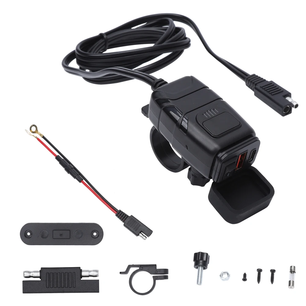 1-Set-Motorcycle-USB-Charger-QC3-0-Waterproof-Socket-Adapter-With ...