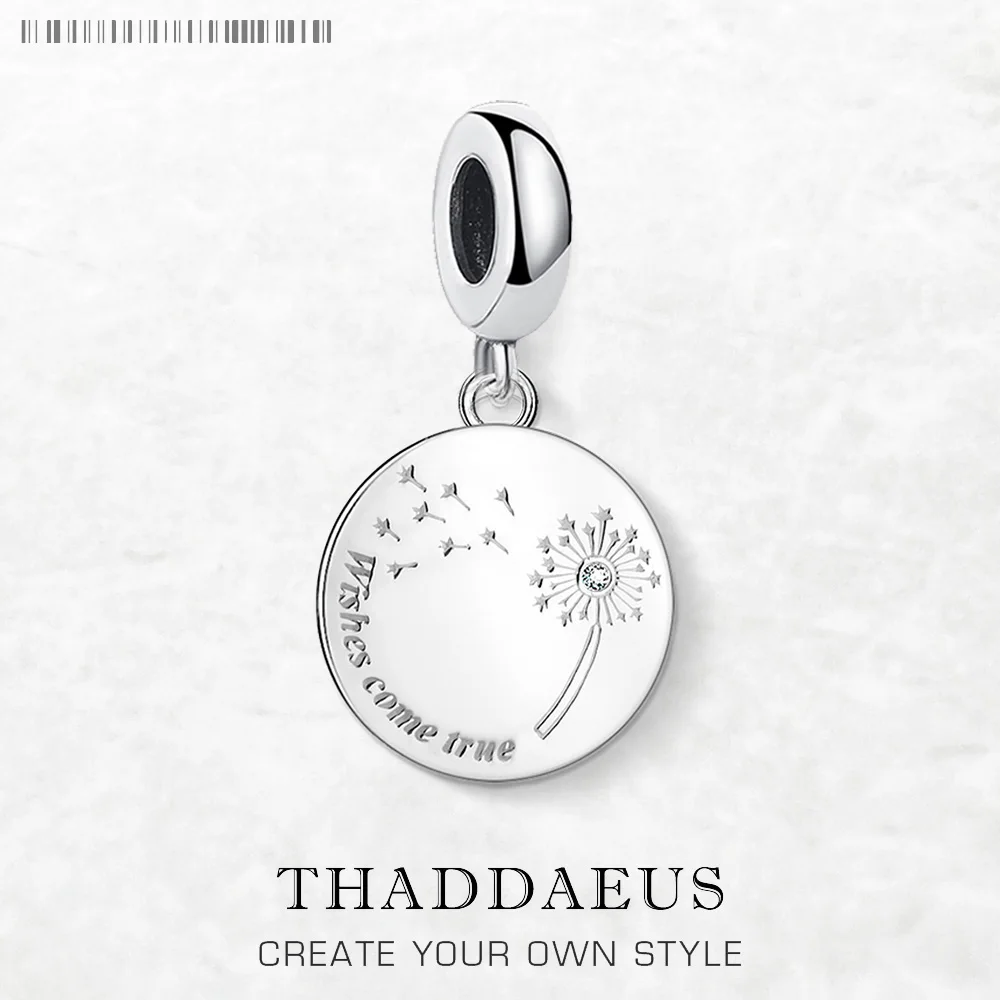 Dandelion Wishes Come True Pendant Dangle Charm Women Fine Jewelry ...