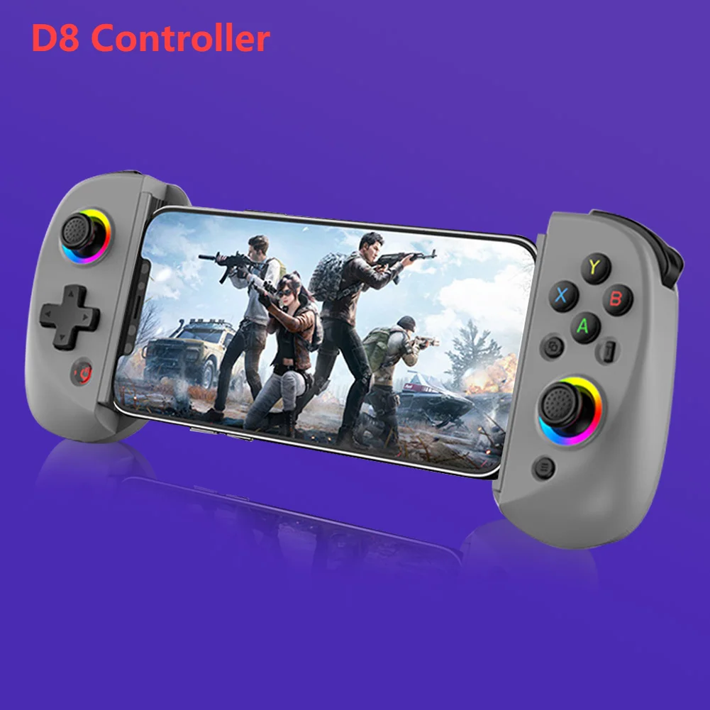 D8-Telescopic-Wireless-Game-Controller-RGB-Light-Joystick-Gamepad-with ...