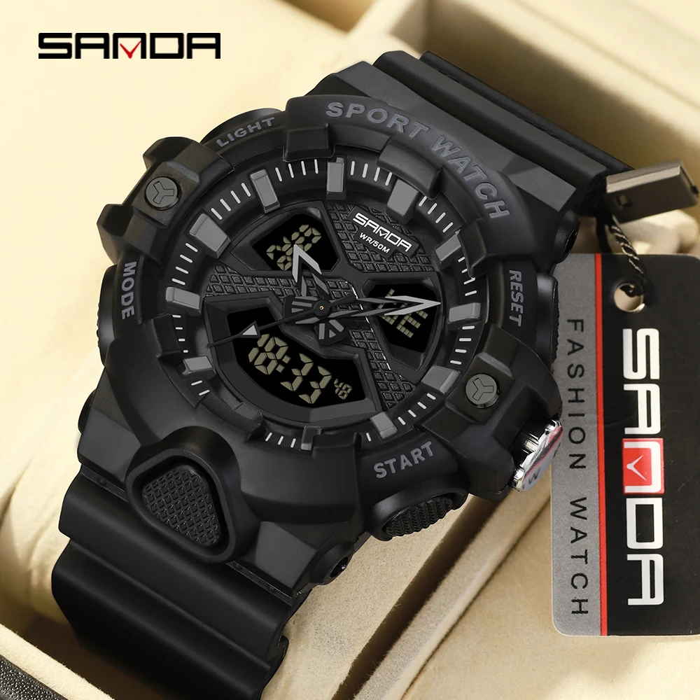 Sanda-rel-gio-de-pulso-masculino-dual-display-imperme-vel-esportes ...