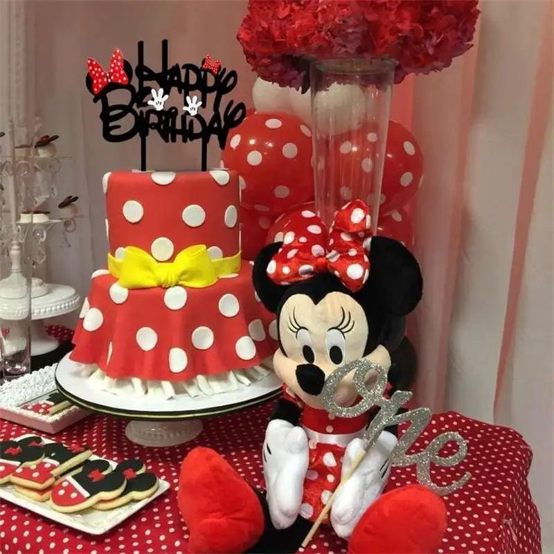 Red Minnie Mouse Cake Topper