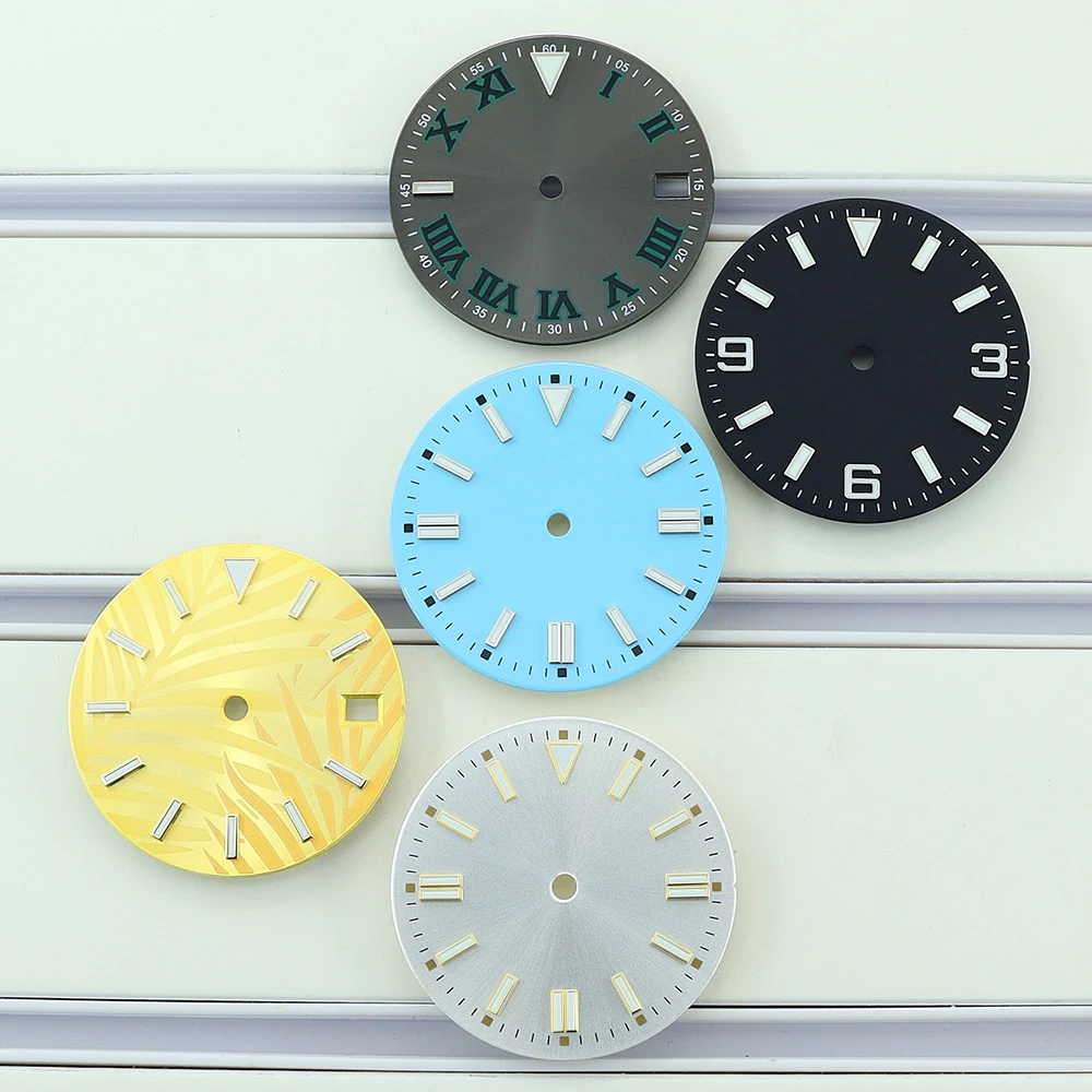 Brand New 28.5mm Luminous Watch Dial Parts Watch Faces Replacement ...