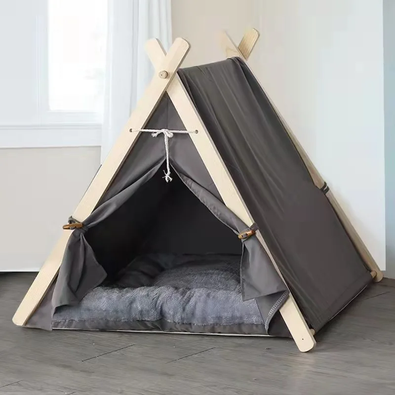 Portable-Removable-and-Washable-Teepee-House-with-Cushion-Pets-Tent-Cat ...
