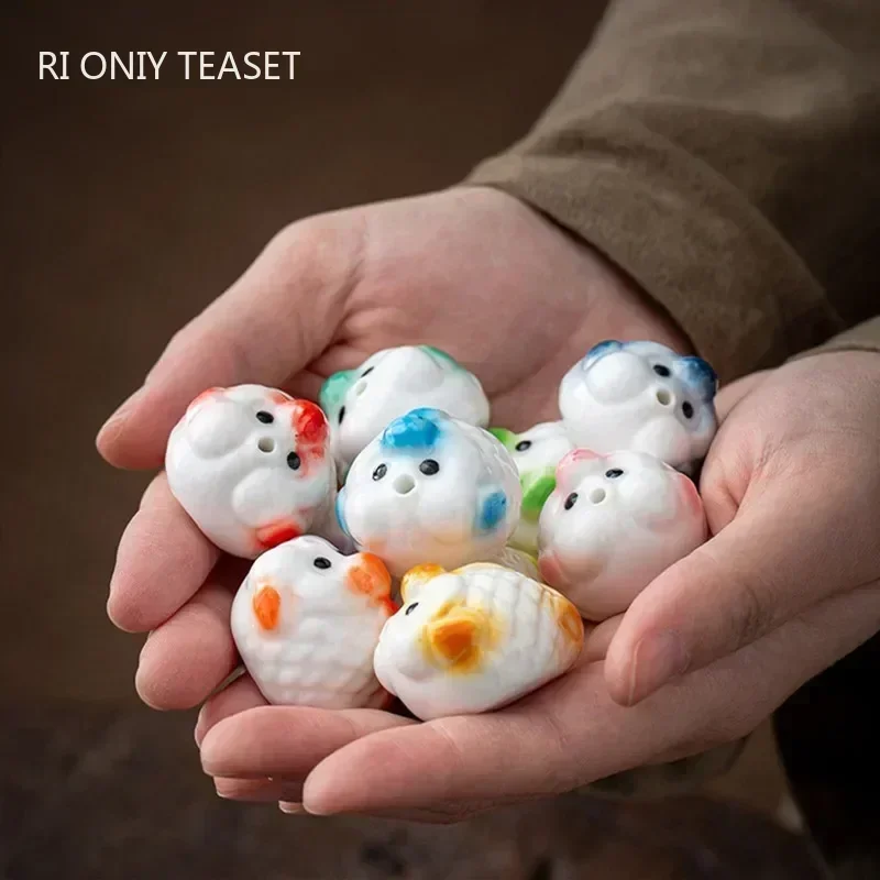 Creative Lovely Fish Ceramic Tea Pet Handmade Animal Statue Ornaments ...