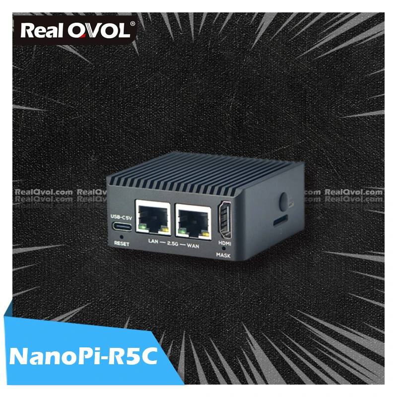 Realqvol nanopi r5c rockchip rk3568b2 a55 duplo 2.5g ethernet porta suporte m.2 wifi módulo ...