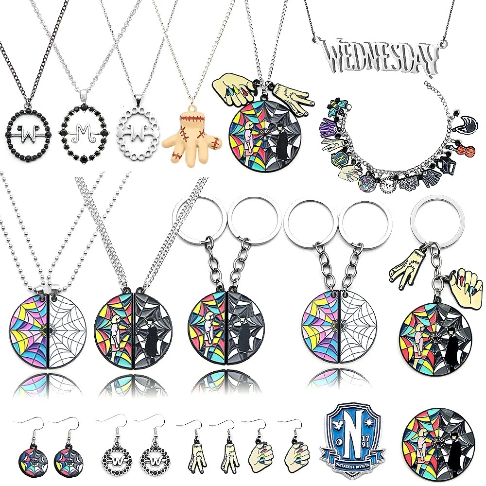 TV Show Wednesday Addams Necklace Cosplay Addams Family Enid Talisman ...