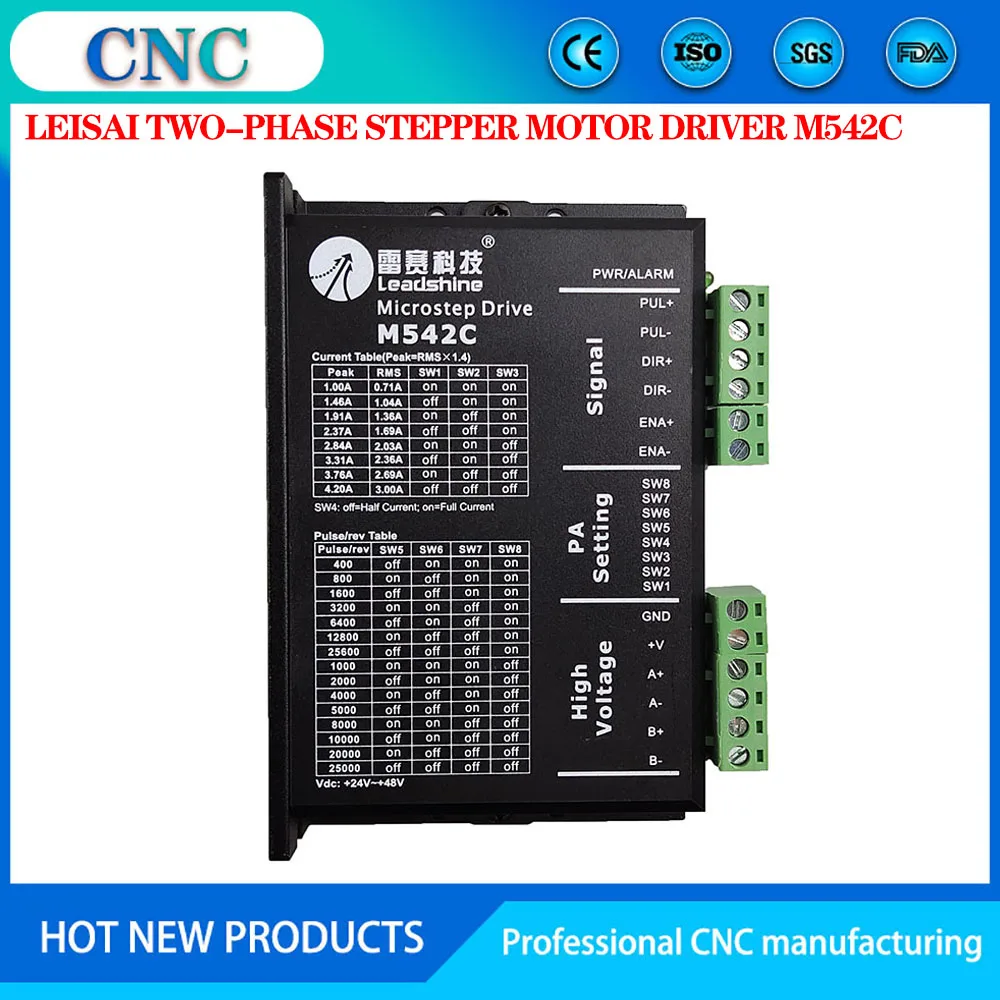 Leadshine controlador de motor paso a paso de 2 fases, controlador de motor paso a paso M542C ...