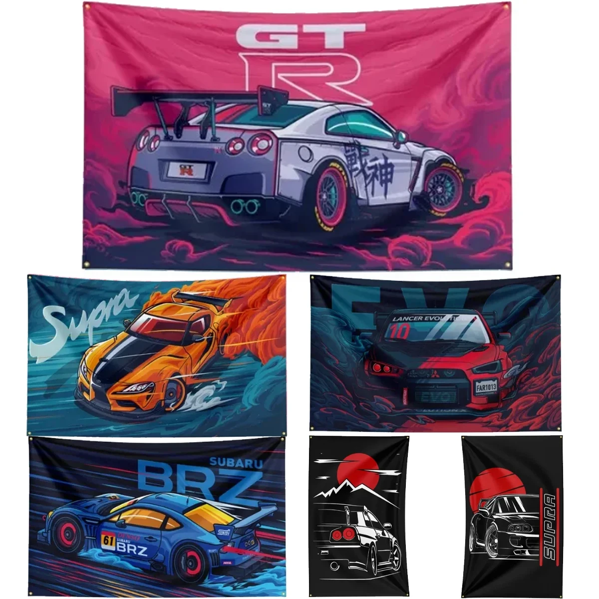 90x150CM-3X5Ft-Gtrs-Generation-Evolution-JDM-Flag-Polyester-Digital ...