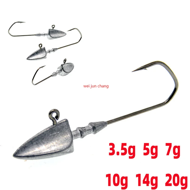 5Pc-Soft-insect-hook-Artificial-Bait-Fishing-Tackle-Hook-Dart-Jighead ...