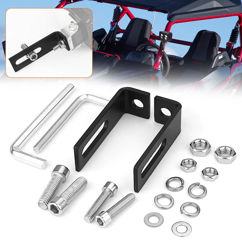 LED Motorcycle Spotlight Mounting Bracket Black Metal Headlight Fog ...