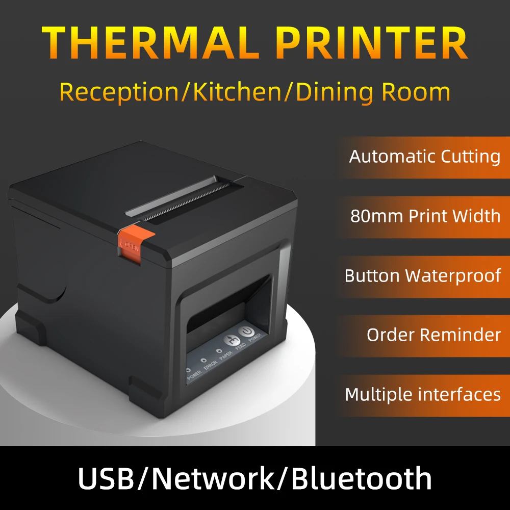 HZTZ-80mm-Thermal-Receipt-Printer-HZ-8360-Automatic-Cutter-Restaurant ...