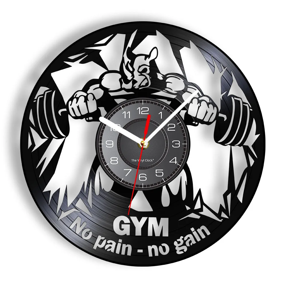 Fitness-Club-Motivation-The-Beast-Silent-Wall-Clock-GYM-Decor-Vinyl ...