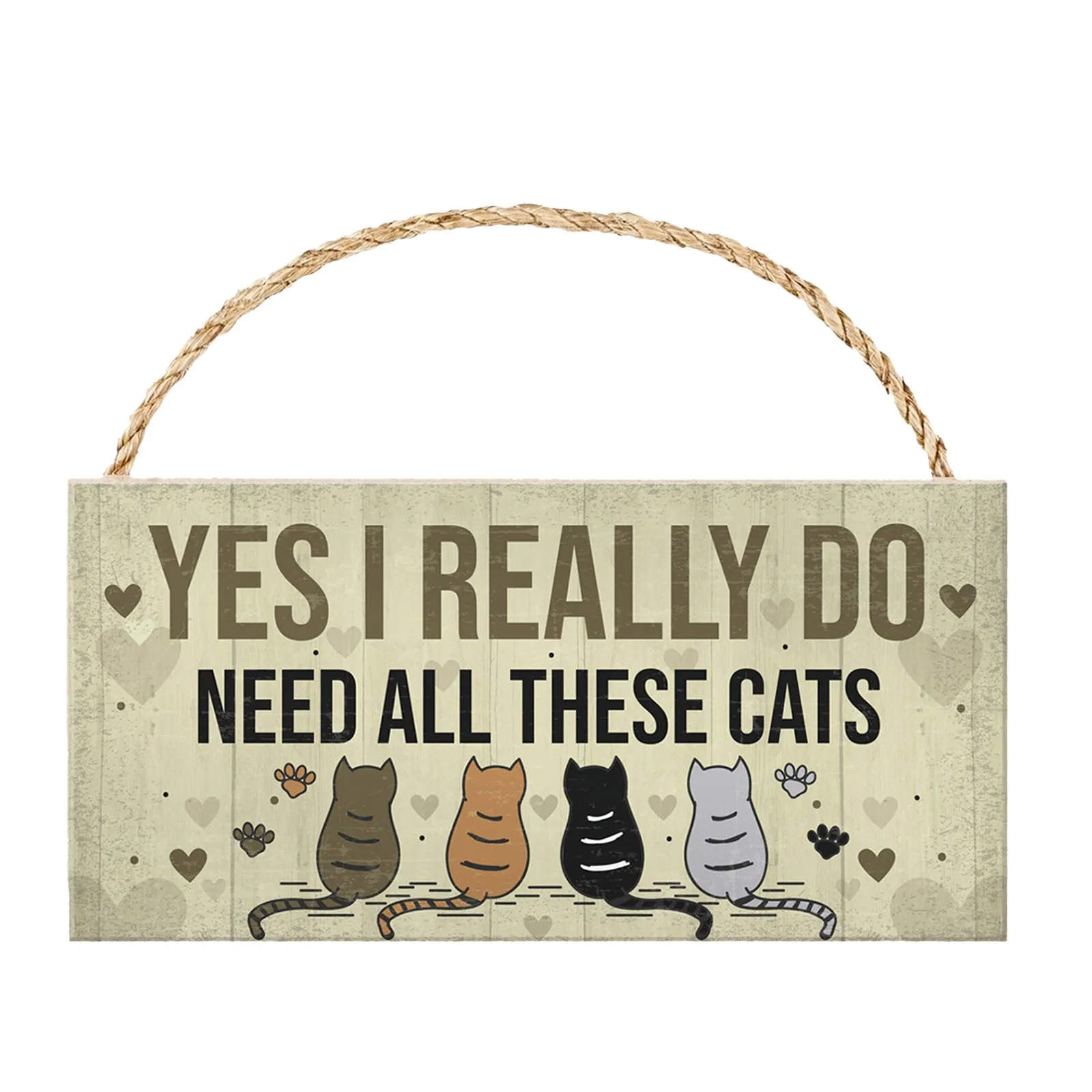 Funny Garden Wooden Signs Hanging Ornaments Cartoon Dog Cat Letter ...