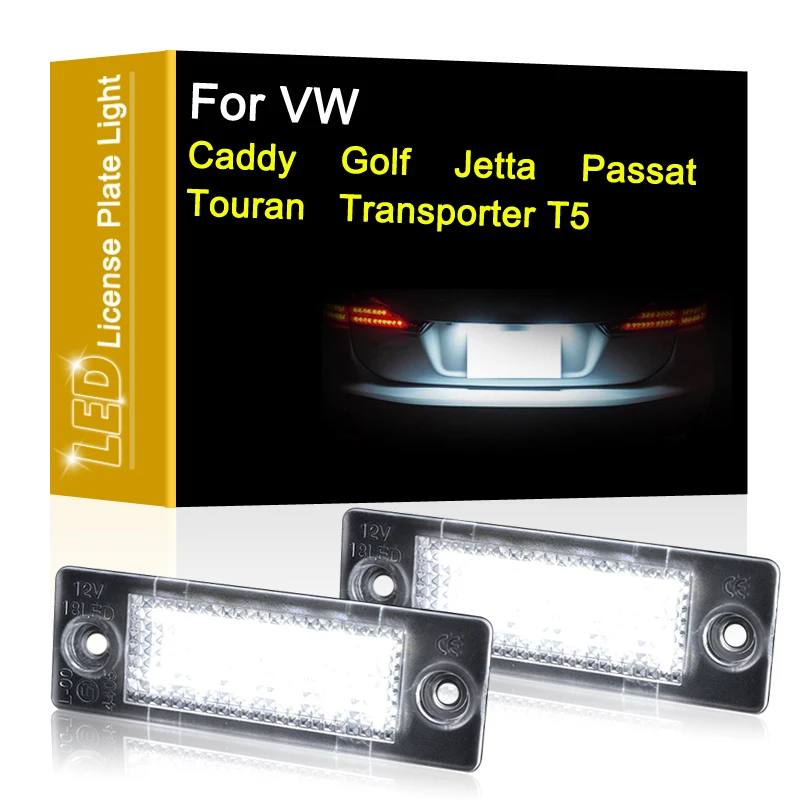 12V LED Number Plate Lamp For VW Caddy Golf5 Jetta Passat 3B/3C Touran ...