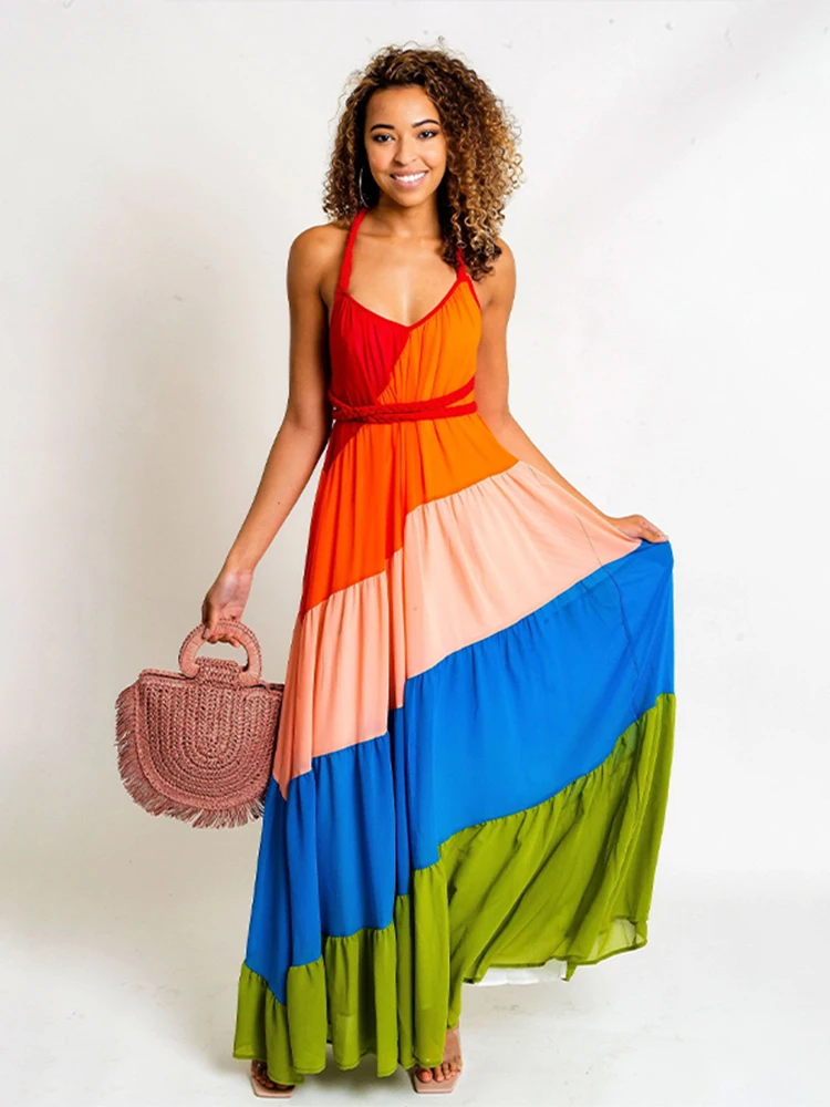 Contrasting Colors Dresses